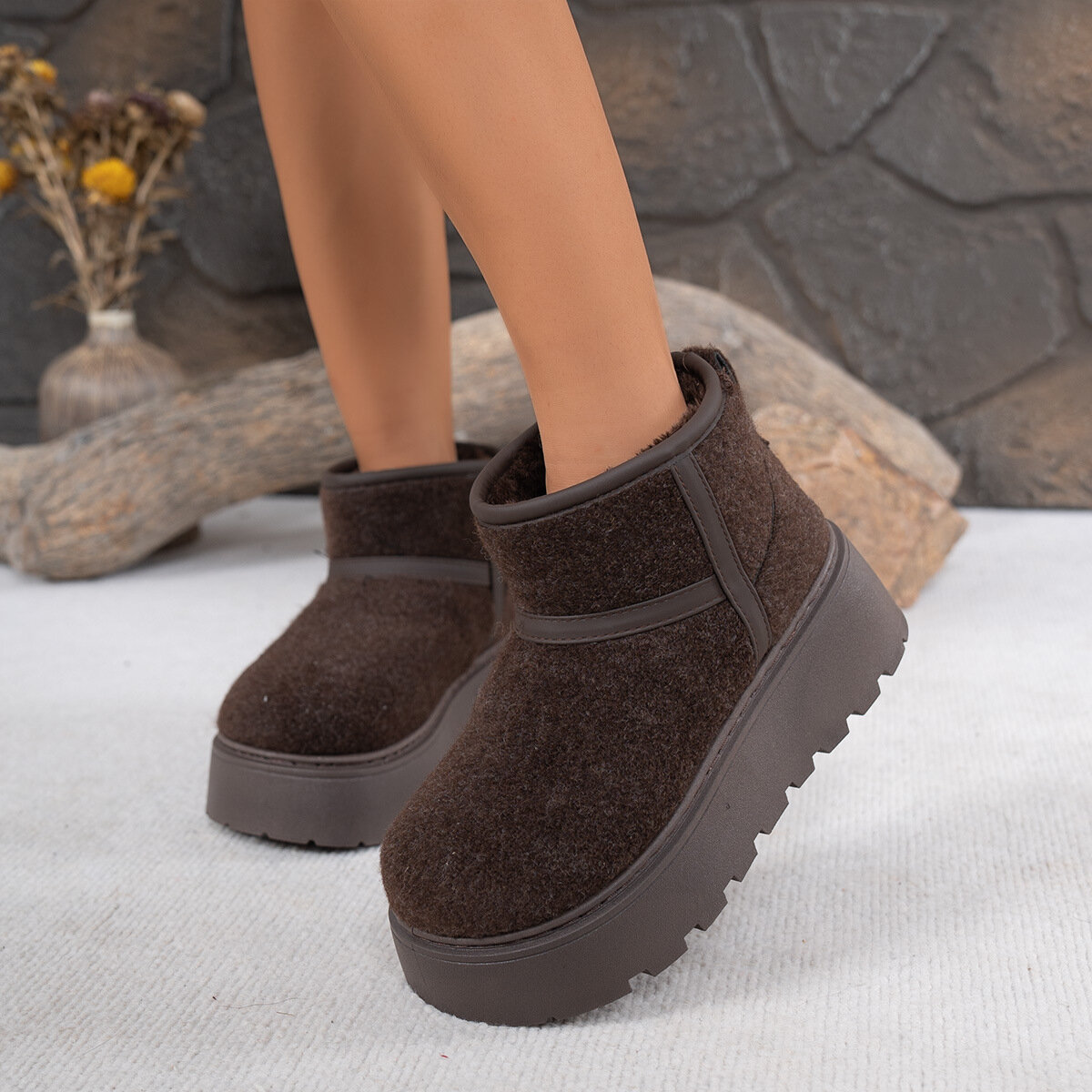 Зимние ботинки с большой головкой, женские, из толстого бархата и хлопка, зимние 2025, новые теплые ботинки для снега из хлопка, зимние ботинки для хлеба