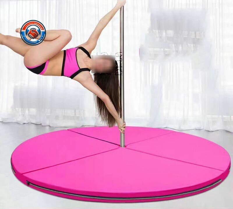 Складной коврик для танцев на пилоне с отверстием, фиолетовый, 50 мм, экологичный хлопок и ЭПЭ, защита и комфорт для йоги, акробатики, фитнеса и детских игр, легко чистить, удобно носить