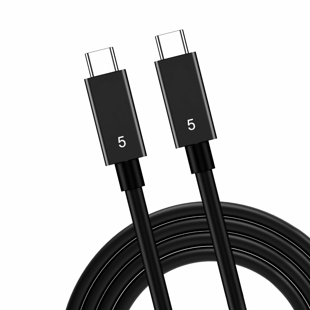 Комплект для подключения питания, Thunderbolt 5 универсальный кабель передачи данных 120Gbps - Type-C зарядный кабель, 1.5 метра, 1 шт.