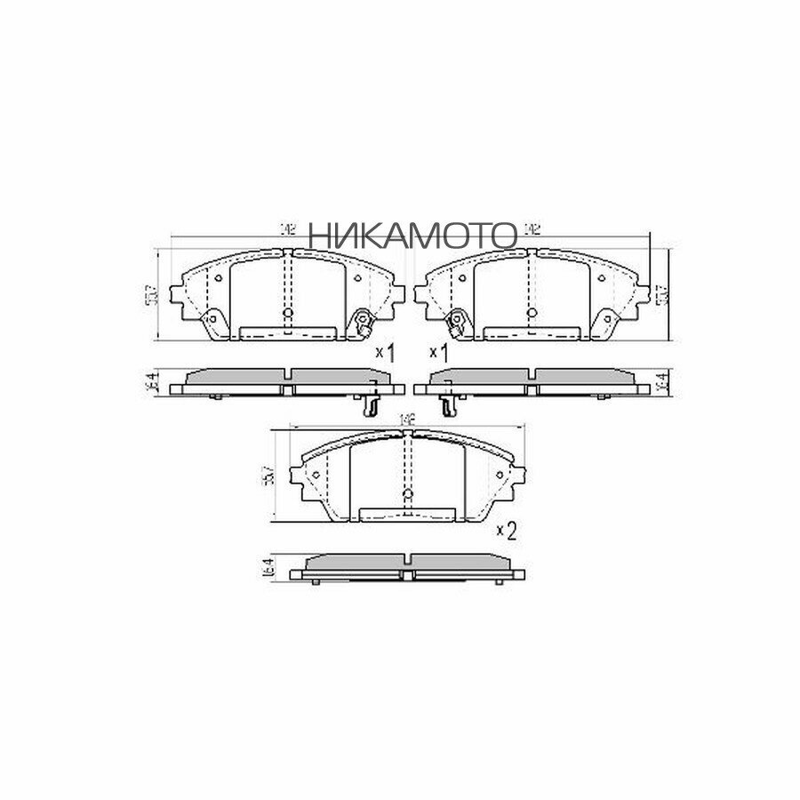FREMAX FBP1954 колодки дисковые передние!\ Mazda 3 1.5/2.0/2.2D 13>