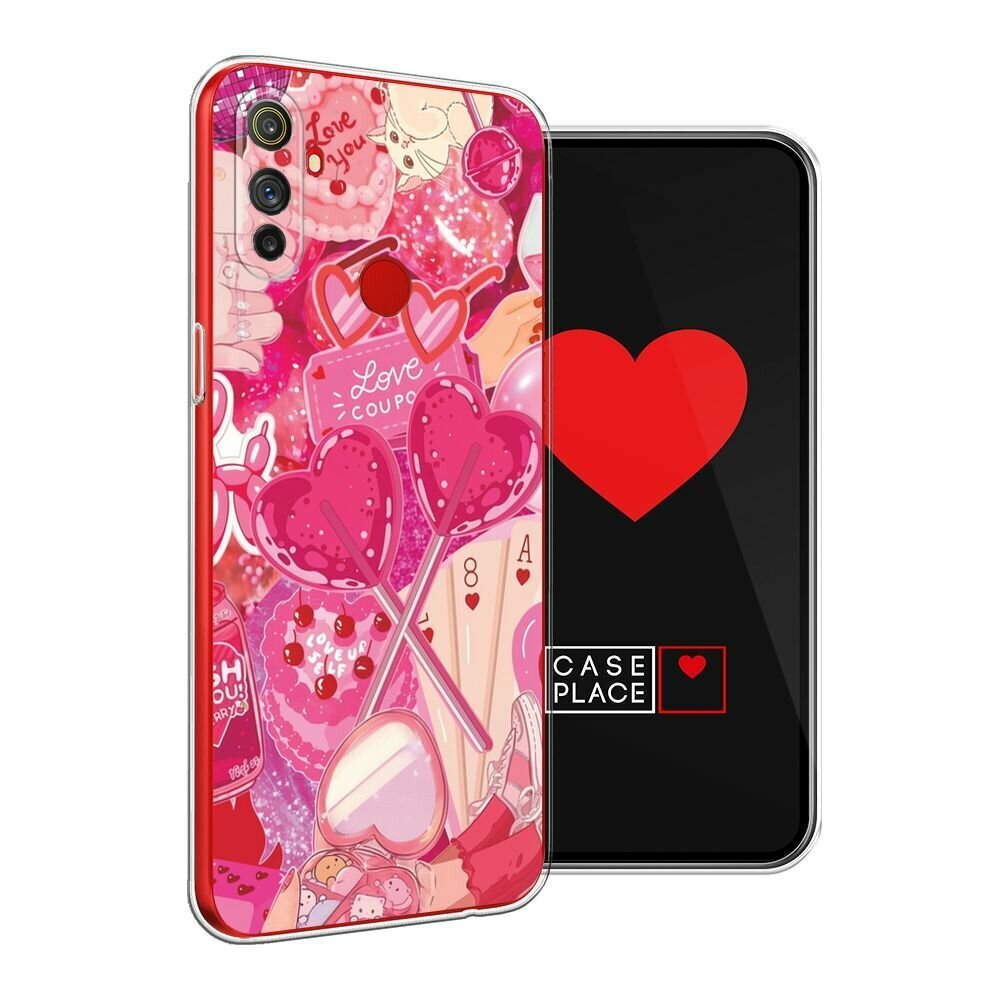 Чехол на Realme C3 / Реалми C3 с принтом "Love coupon - 14 февраля" — фото 1