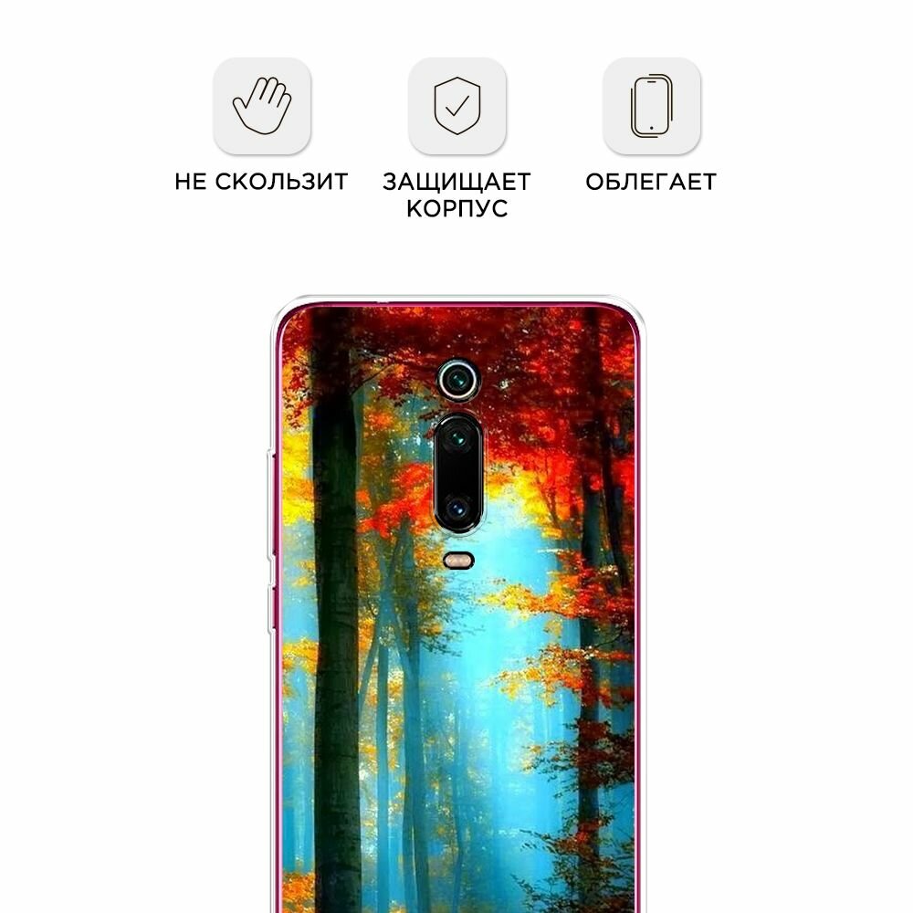 Чехол на Xiaomi Redmi K20/K20 Pro/Mi 9T/9T Pro / Сяоми Редми К20/K20 Pro/Mi 9T/9T Pro с принтом лес 1 — фото 1