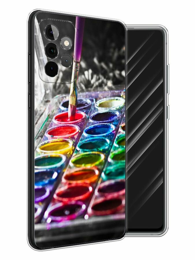 Чехол на Samsung Galaxy A72 / Самсунг Галакси А72 с принтом "Палитра красок"
