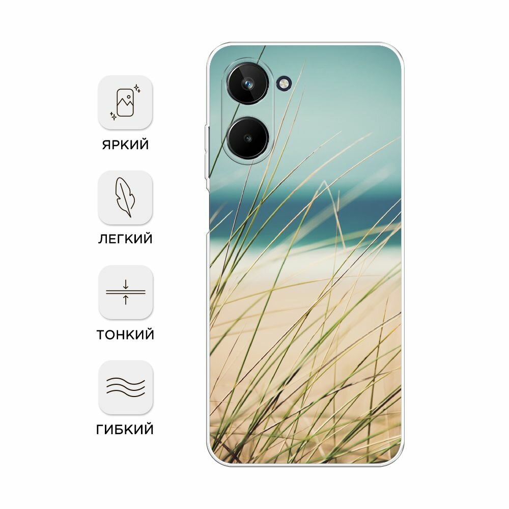 Чехол на Realme 10 4G / Реалми 10 4G с принтом "Морской пляж" — фото 1