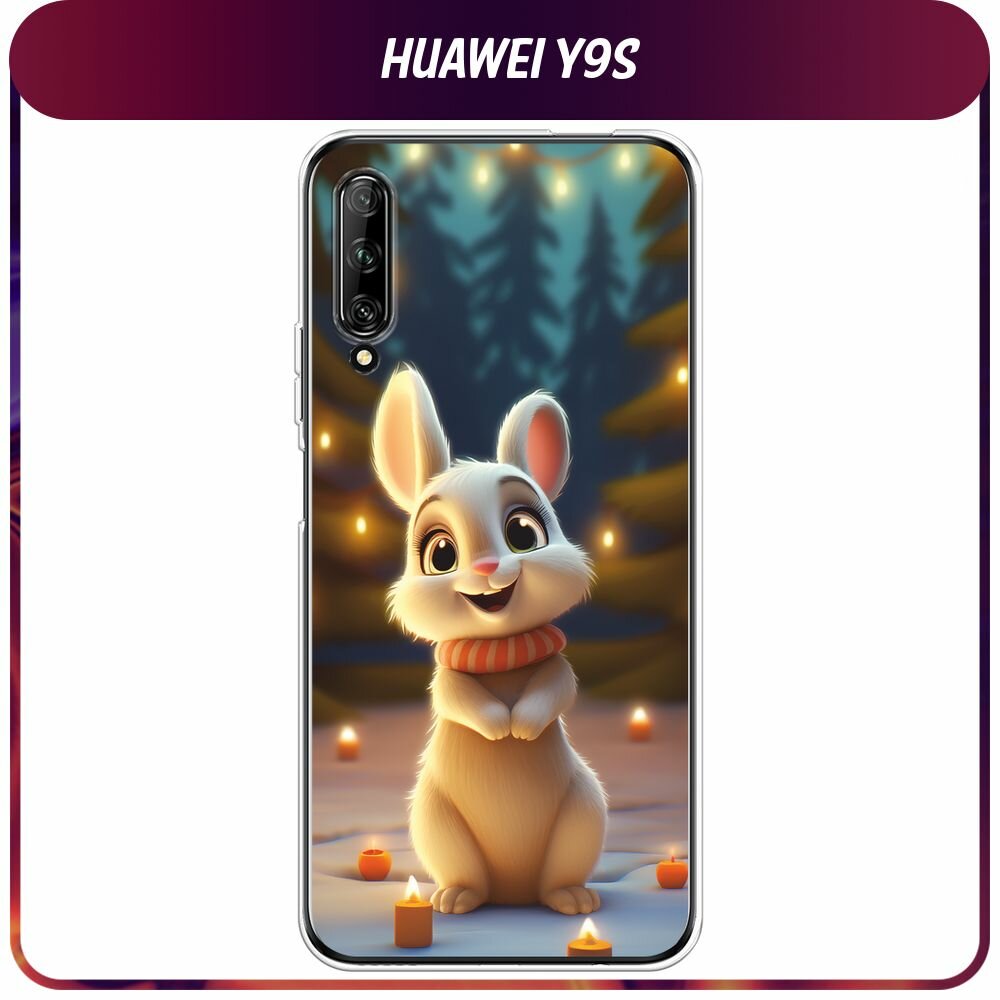 Чехол на Huawei Y9s / Хуавей Y9s с принтом "Кролик среди свечей"
