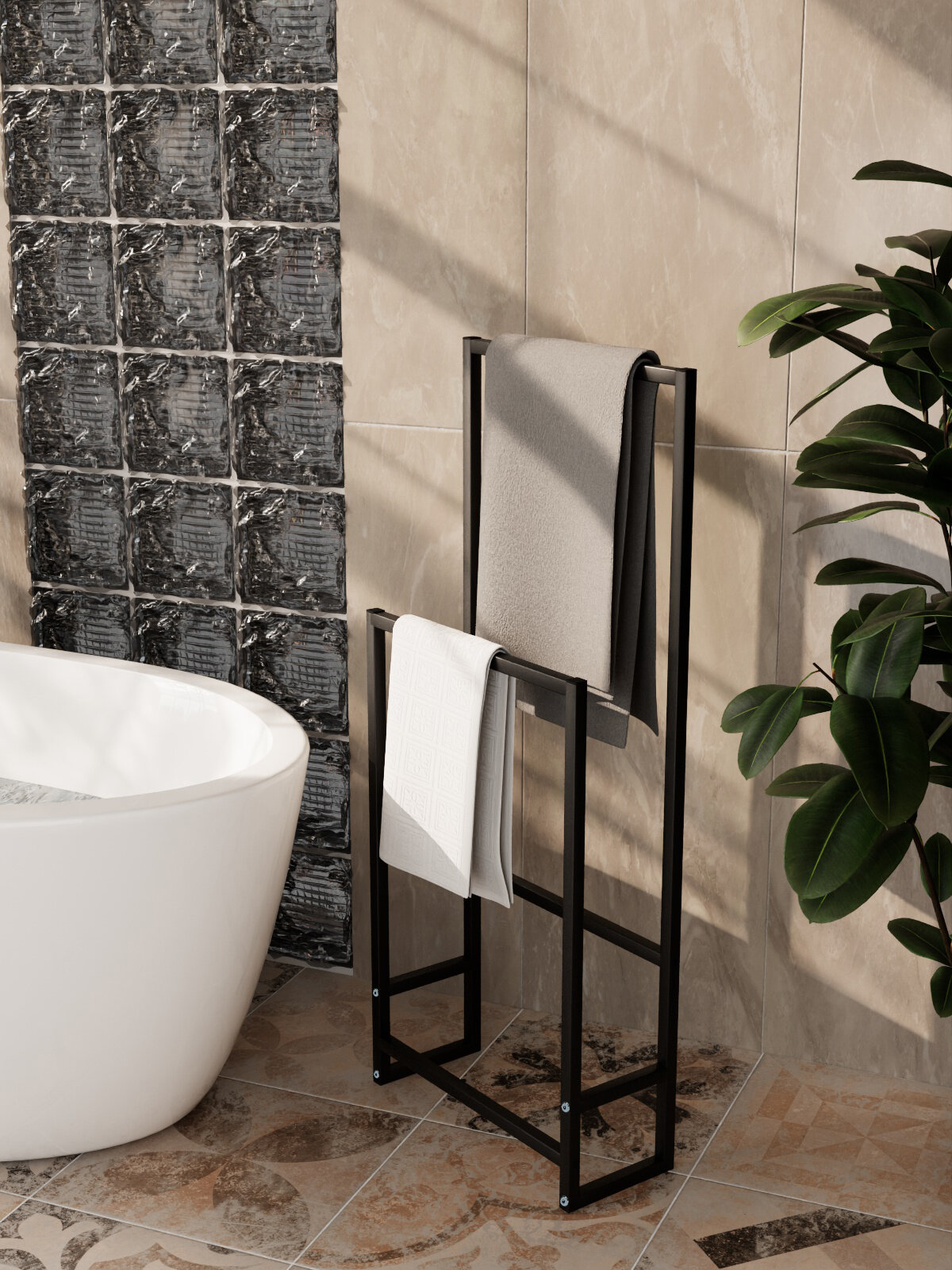 Стойка-вешалка IamLoft, для верхней одежды, двойная перекладина, нагрузка до 15 кг