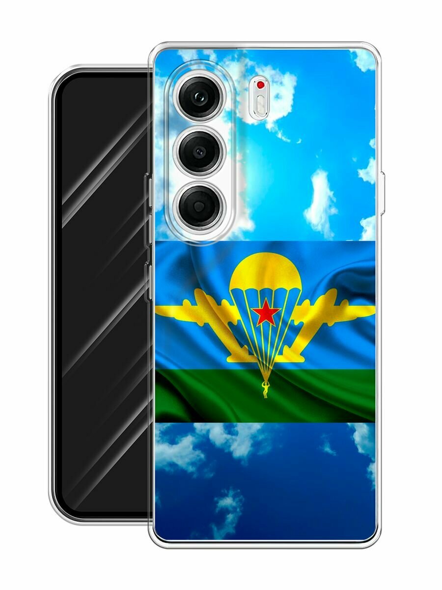 Чехол на Tecno Camon 40 Pro / Текно Камон 40 Про с принтом "ВДВ флаг в небесах" — фото 1
