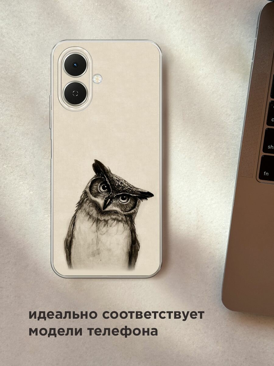 Чехол на Tecno Spark Go 2 / Текно Спарк Го 2 с принтом "Сова" — фото 1