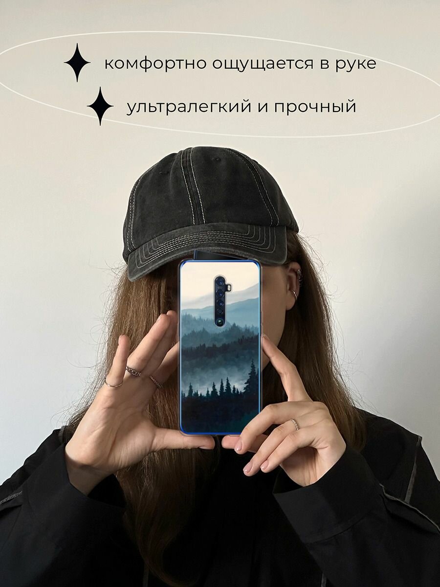 Чехол на Oppo Reno 2 / Оппо Рено 2 с принтом "Туманные горы" — фото 1