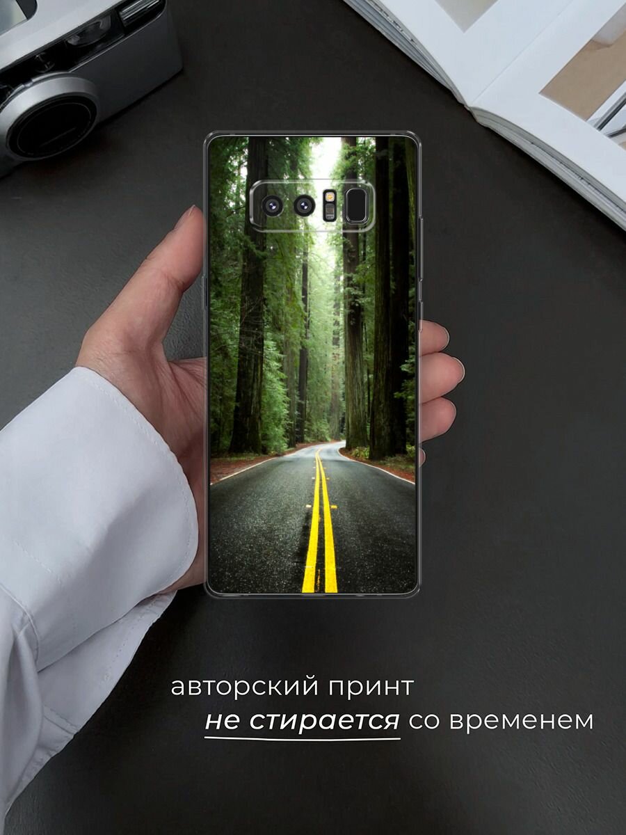 Чехол на Samsung Galaxy Note 8 / Самсунг Галакси Нот 8 с принтом "Лес 17" — фото 1