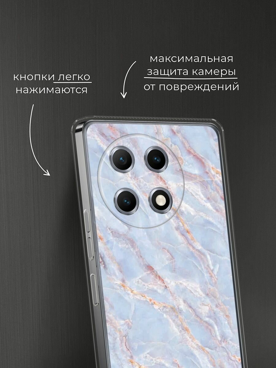 Чехол на Tecno Camon 30S / Текно Камон 30S с принтом "Сиреневый мрамор" — фото 1