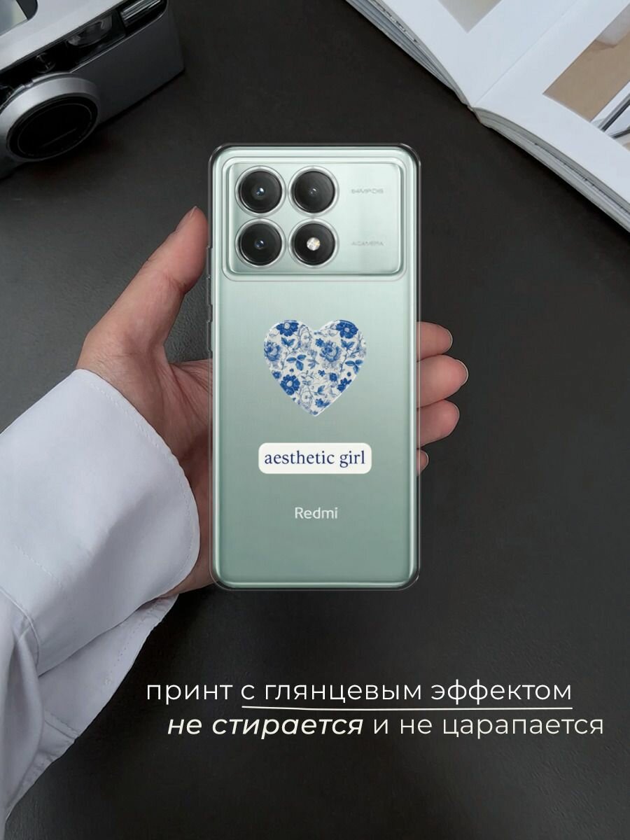 Чехол на Xiaomi Poco X6 PRO 5G / Поко X6 Про 5G с принтом "Aesthetic girl" — фото 1