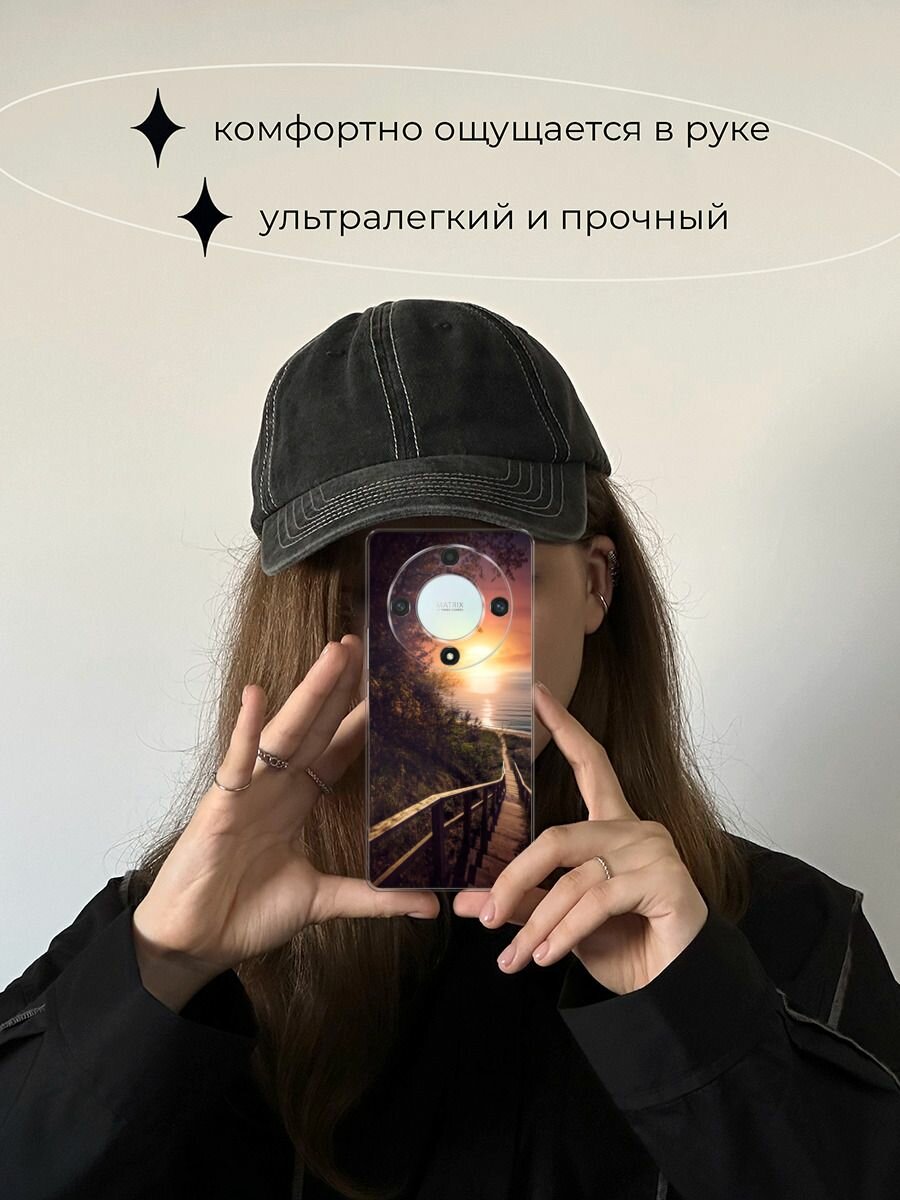 Силиконовый чехол на Honor X9A / Хонор X9A с принтом "Мост у воды" — фото 1