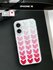 Чехол на Apple iPhone 16 / Айфон 16 с принтом "Градиент из сердечек"
