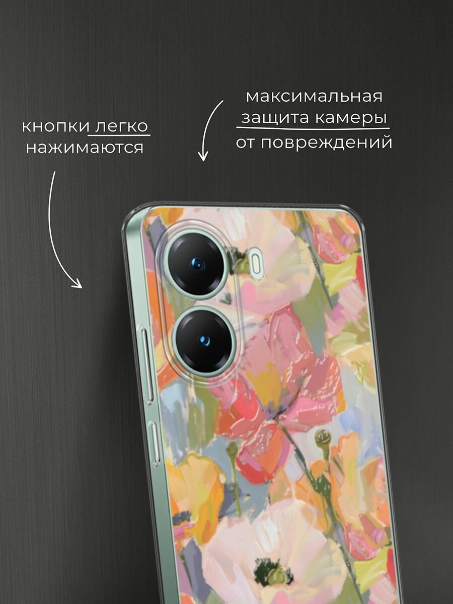 Чехол на Poco X7 Pro / Поко X7 Про с принтом "Акварельные анемоны" — фото 1