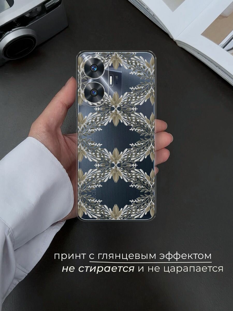 Чехол на Realme C55 / Реалми C55 с принтом "Калейдоскоп цветов" — фото 1