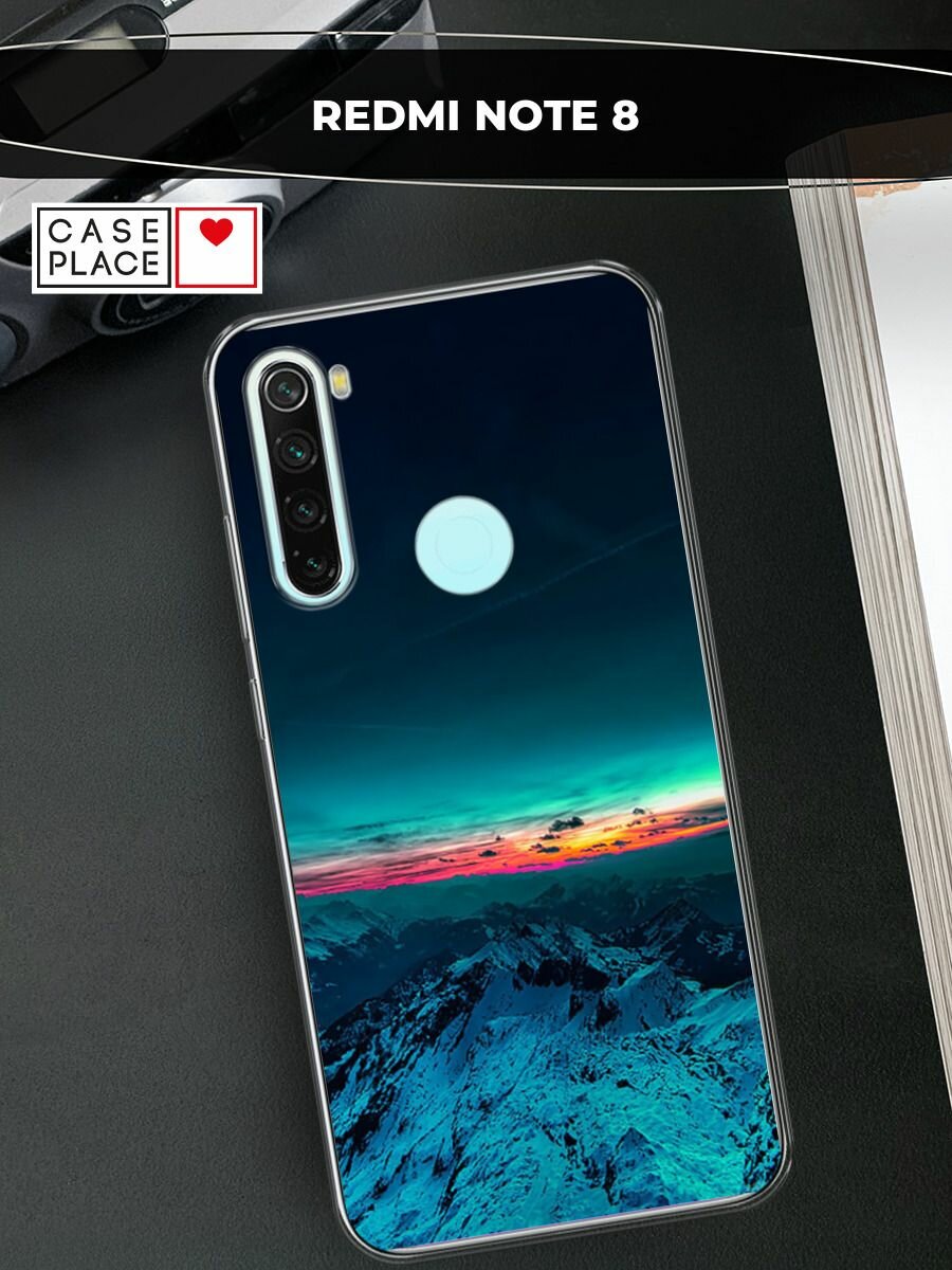 Чехол на Xiaomi Redmi Note 8 / Сяоми Редми Нот 8 с принтом "Закат в горах"