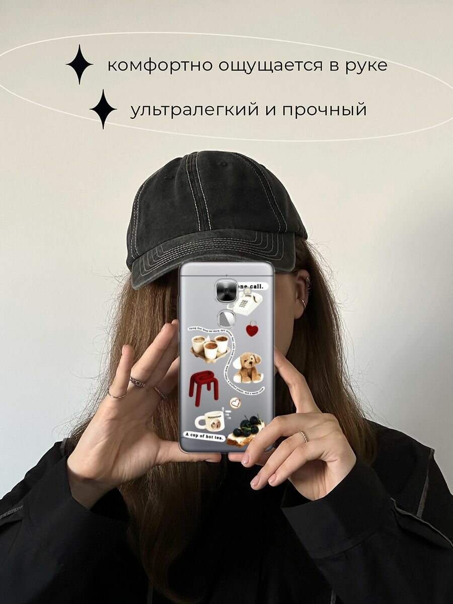 Чехол на LeEco Le 2/2 pro / Лееко Ле 2/2 про с принтом "Phone call", прозрачный — фото 1