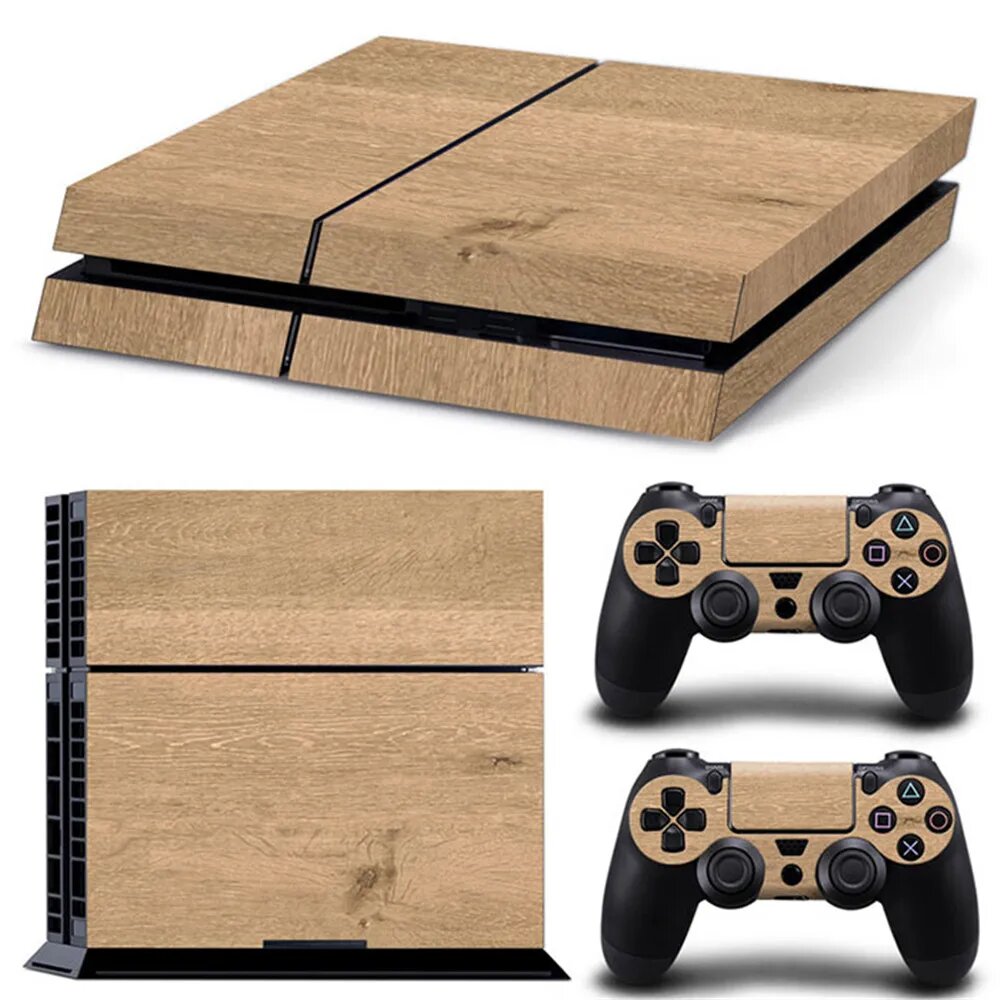 Наклейки для ps4, стикеры в деревянном стиле для PS4, наклейки на консоль PS4, контроллер PS4, TN-PS4-1378
