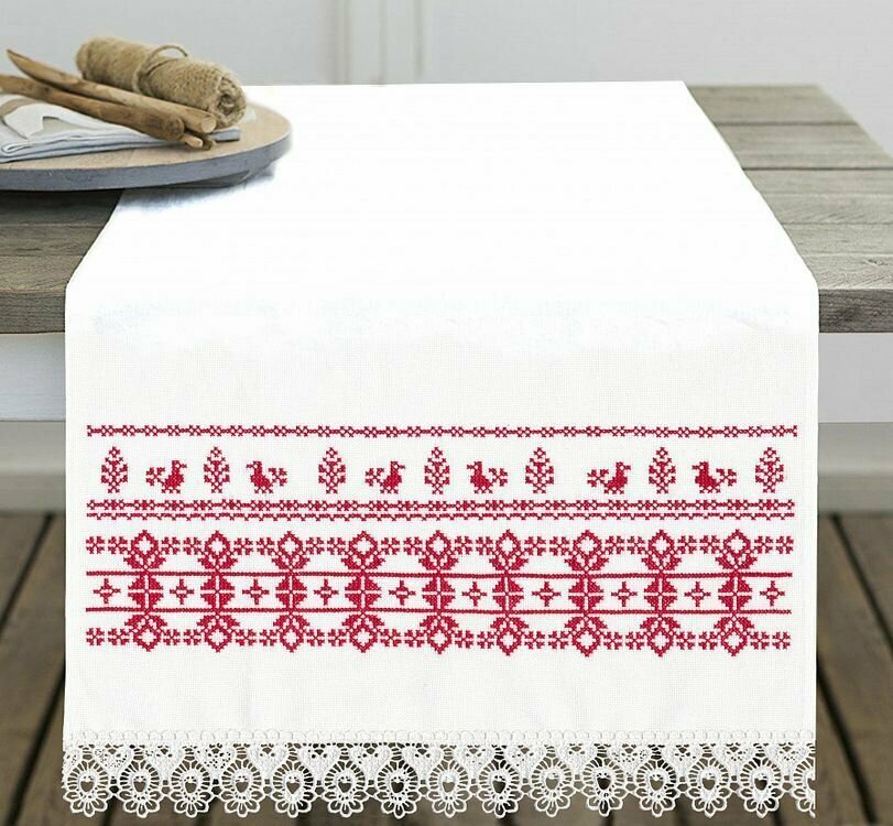 Вышивка крестом набор Овен "Рушник 1" 40x140 см, Узоры