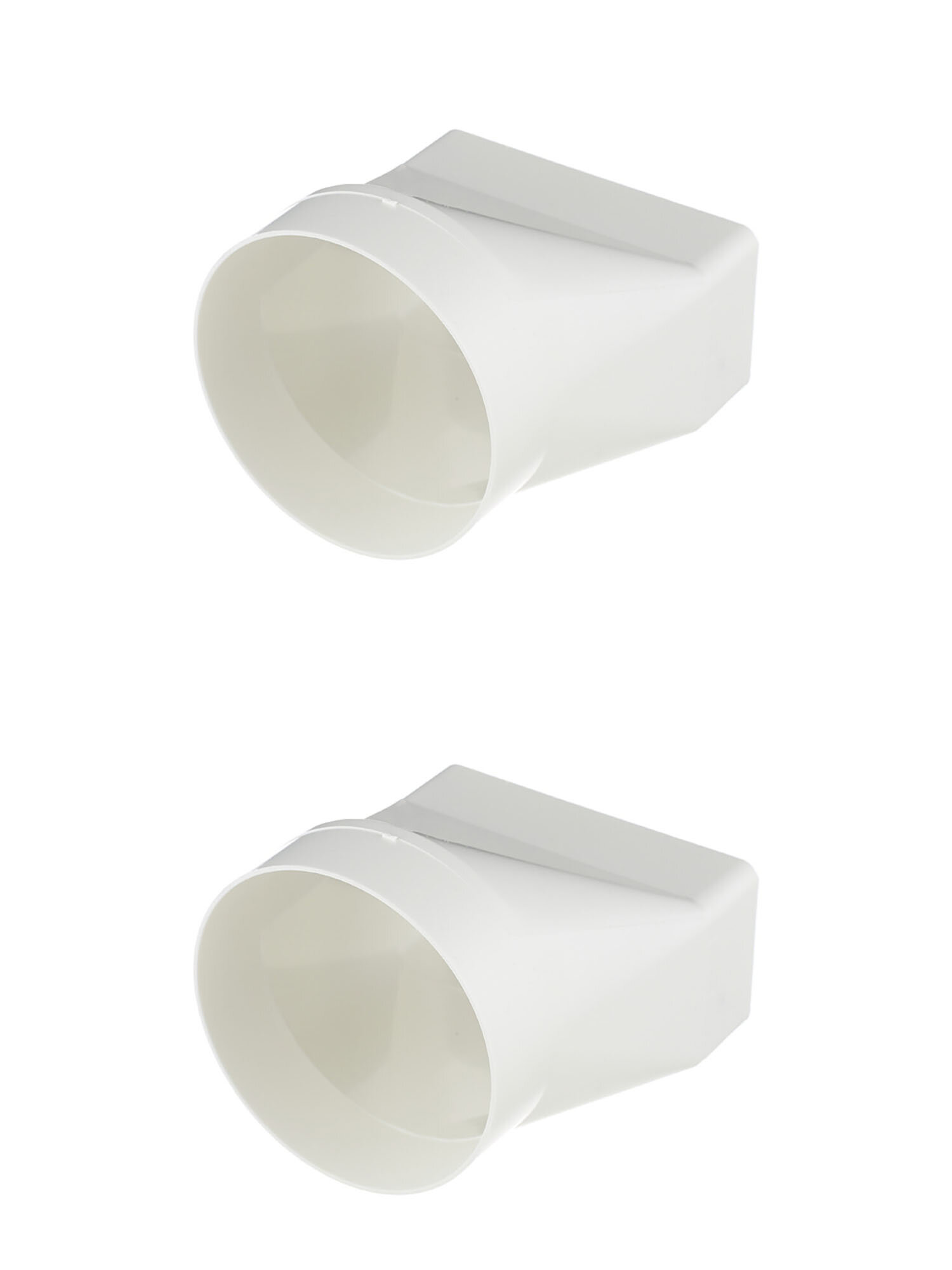 Соединитель эксцентриковый пластиковый для плоских воздуховодов 55х110 мм с круглыми d100 мм (2 шт.)