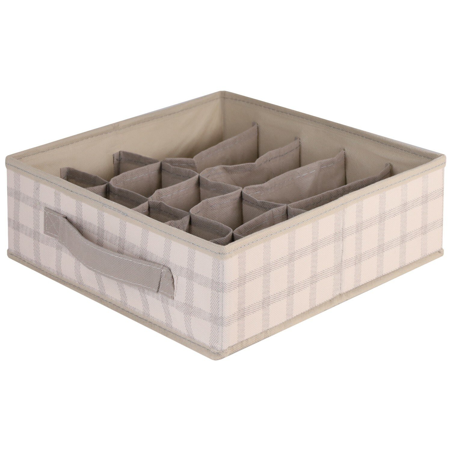 Домовой Basic pattern Органайзер 15 секций 30x30x10 см складной без крышки из нетканого