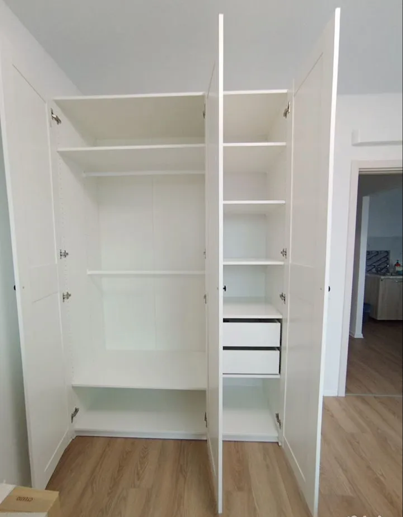 Шкаф икеа пакс, модульный, с 2 ящиками, скандинавский стиль, 150x233x60 см