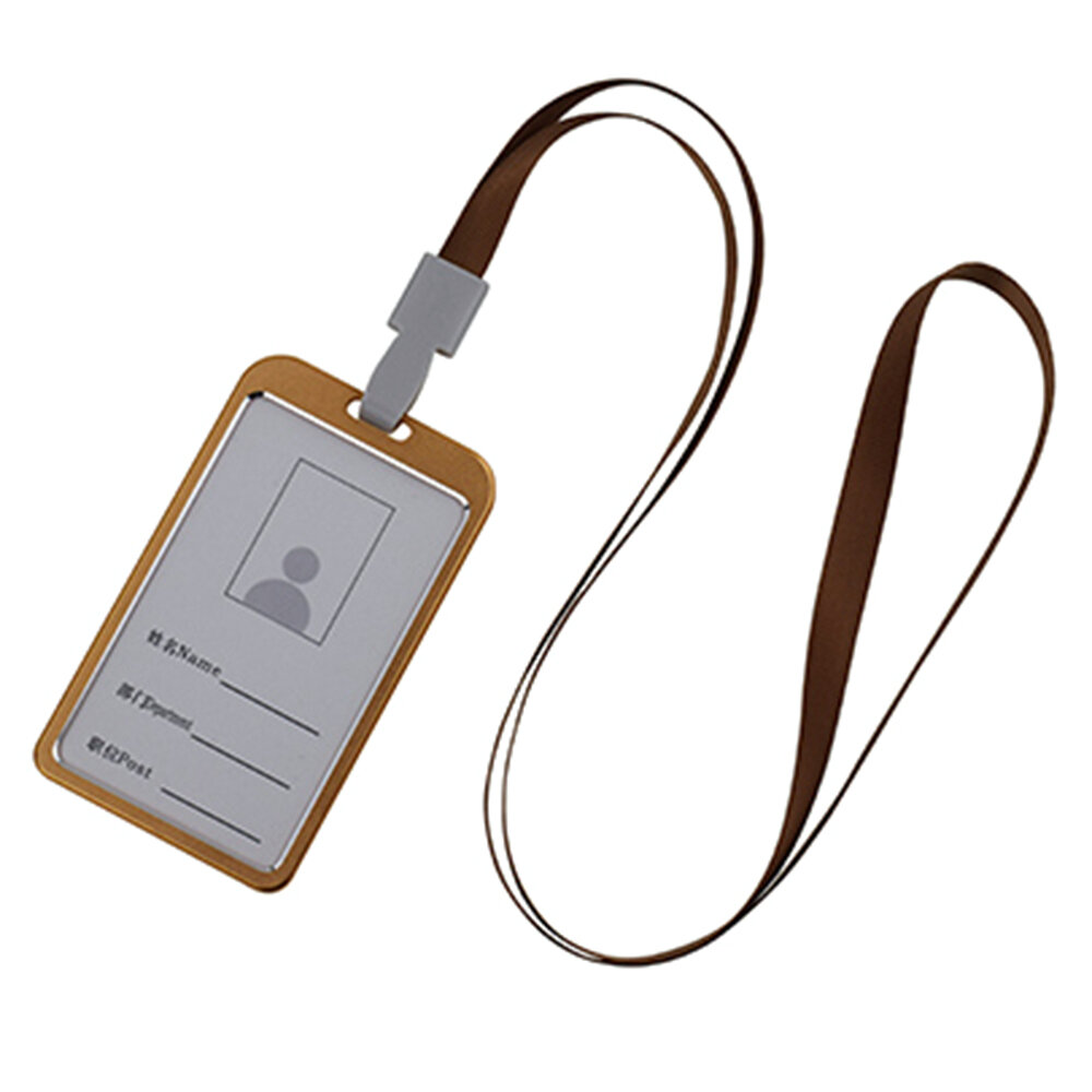 Вертикальный кейс для удостоверений и визиток из алюминиевого сплава с люстру, цвета: серебристый, золотой, черный, красный, синий, розовое золото, длина люстры 430мм, внешний размер 98*58*3мм, внутренний размер 86*54*1.8мм