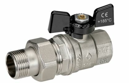 Кран шаровый садовый Bugatti 3/4" с носиком (со штуцером Ду25мм)