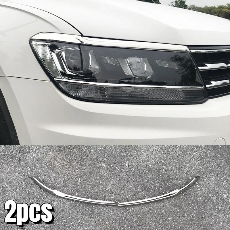 Фара передняя фара, фара, фара, накладка, накладка для VW Volkswagen Tiguan MK2, европейская версия 2017, 2018, 2019, 2020, 2021 серебристый