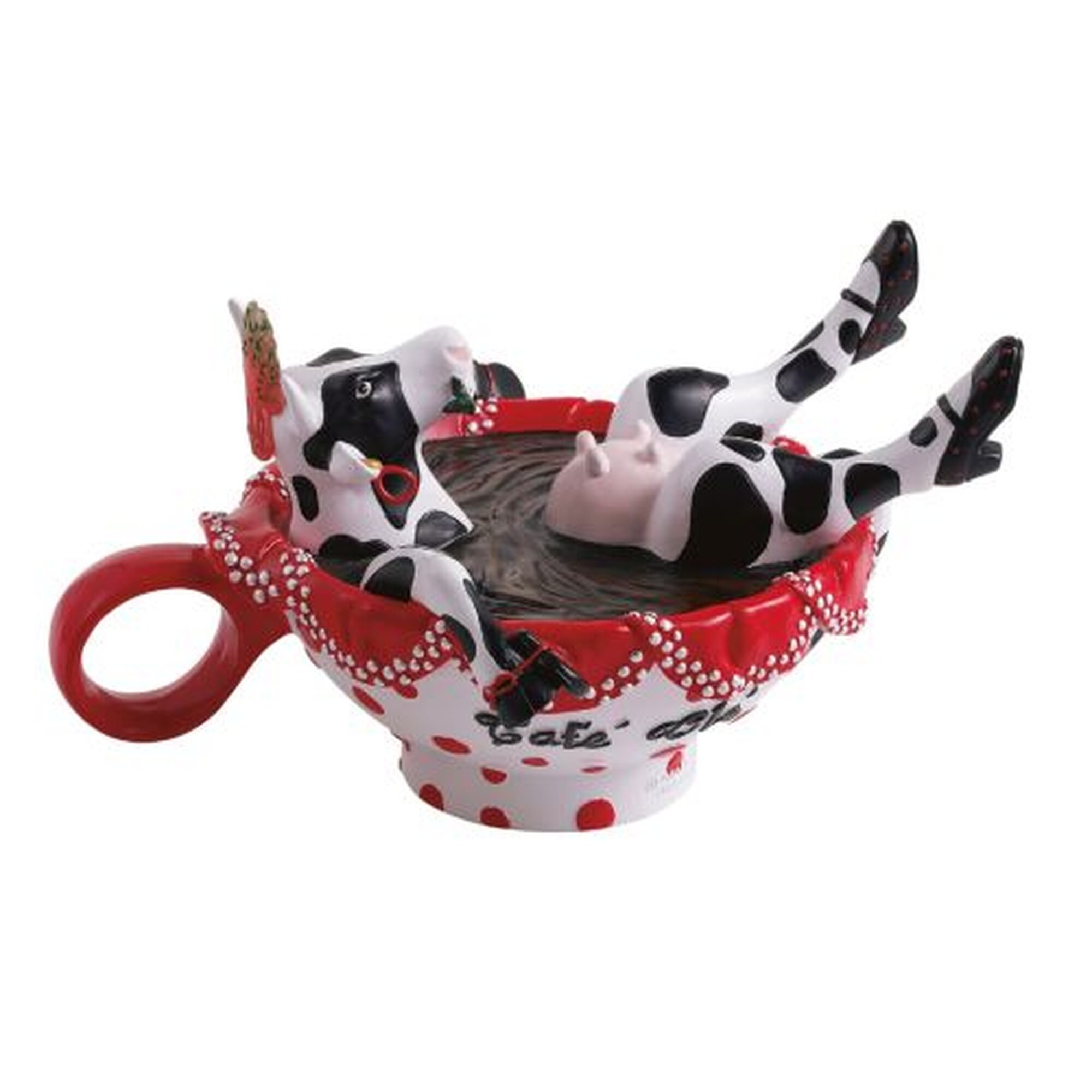 CowParade Статуэтка для интерьера Корова Cafe Ole размер M/ 47793 полирезин