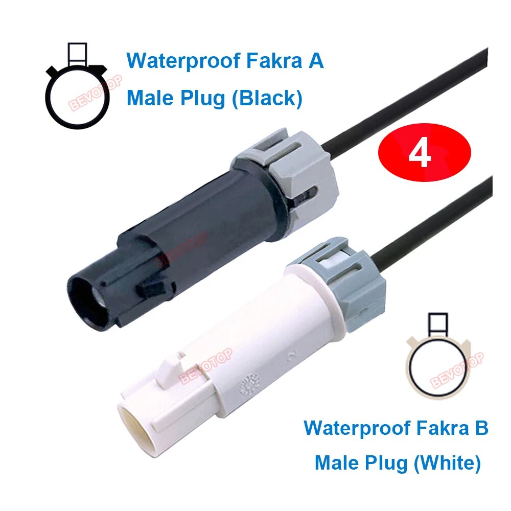 Водонепроницаемый кабель Fakra BEVOTOP RG174 10-15 см 1.5M, WP B M to WP A M