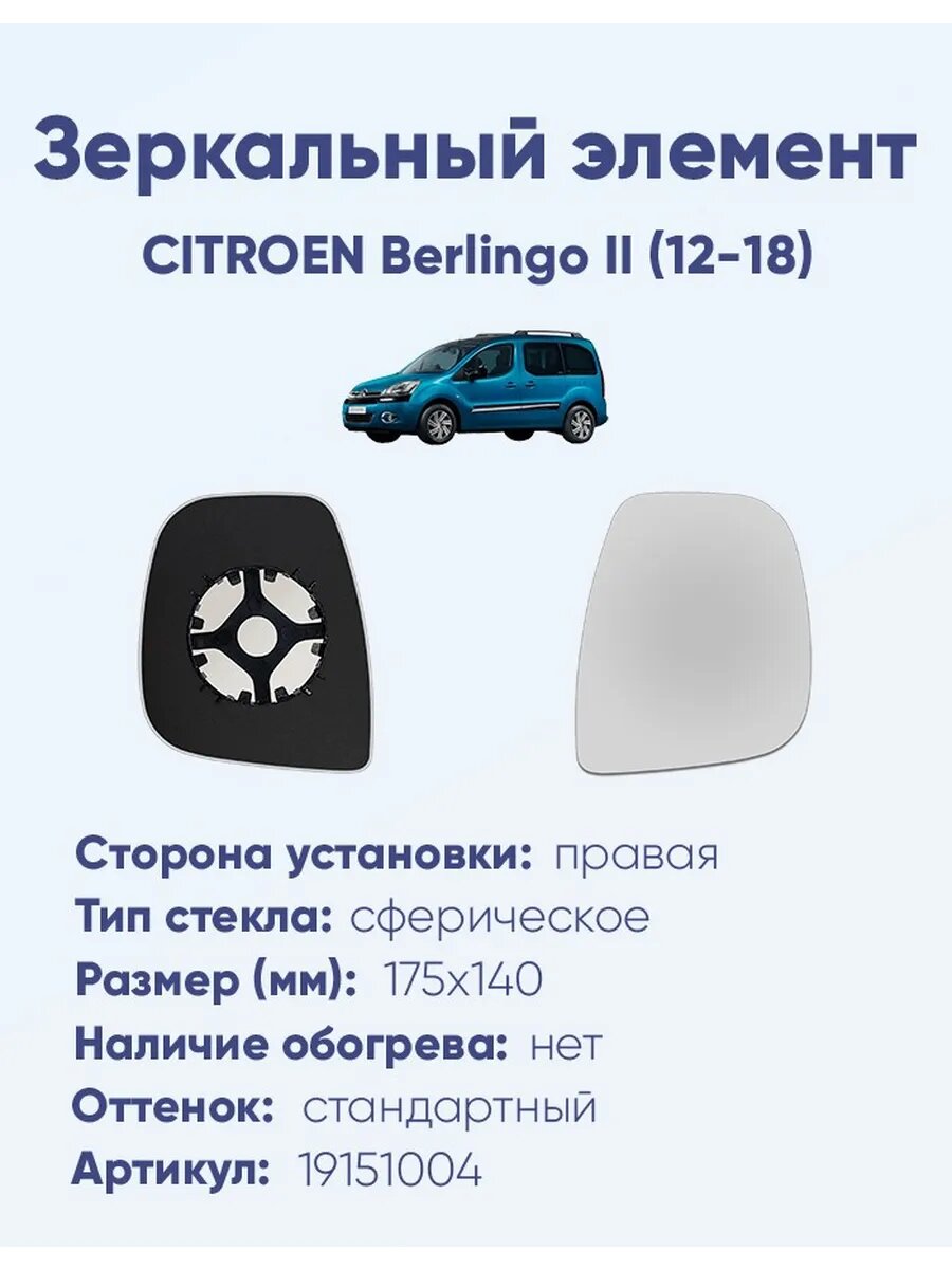Зеркало CITROEN Berlingo II (12-18) 19151004