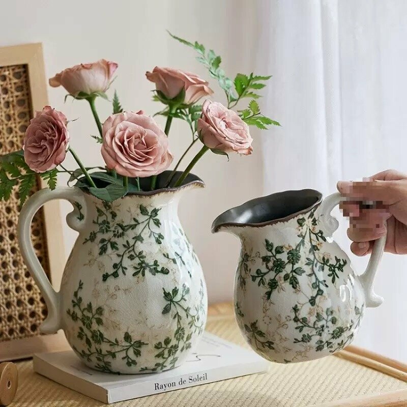 Ваза "Ледяной молочный кувшин", настольная, керамическая, 15 см