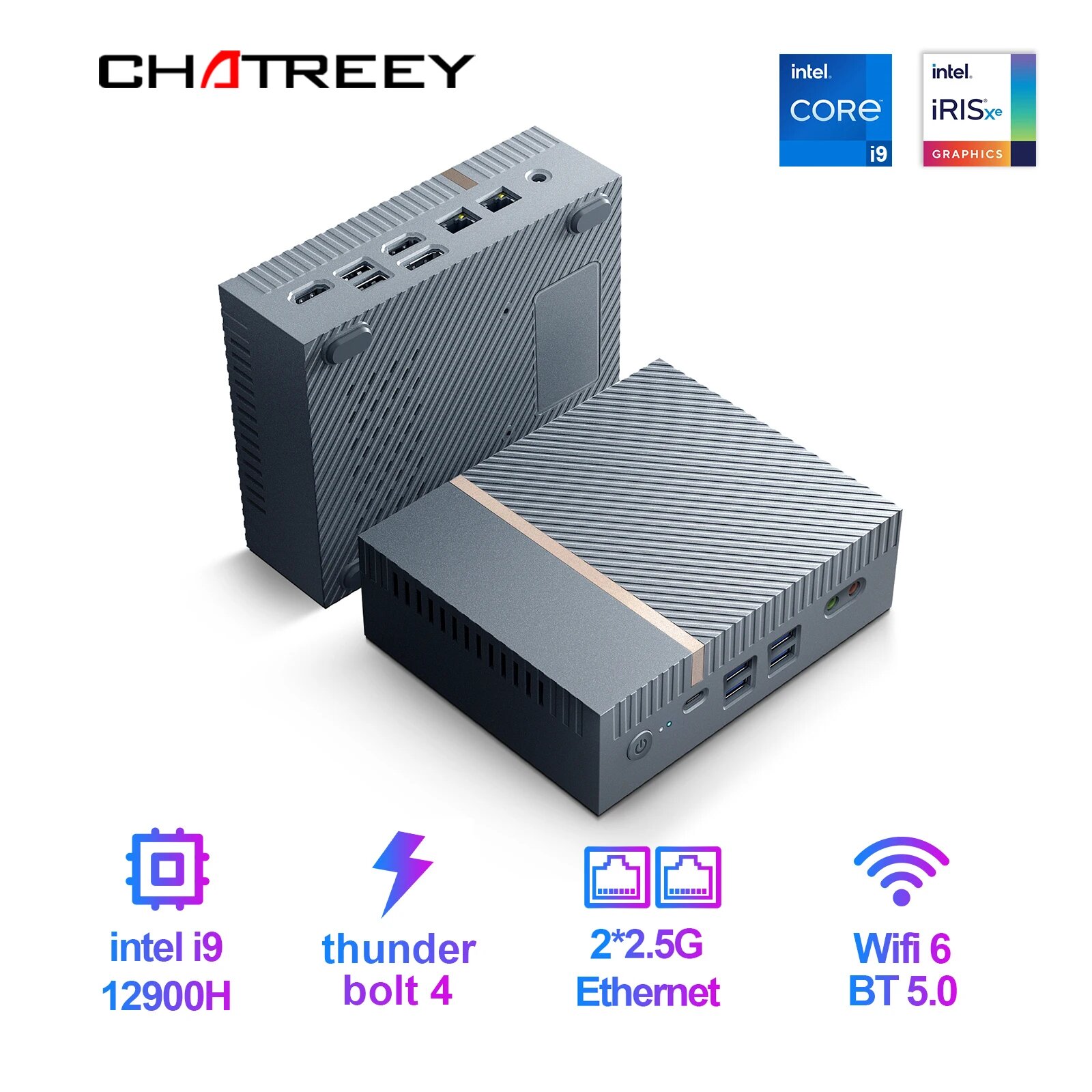 Chatreey IT12 Мини-ПК для игр 16G RAM 512GB SSD