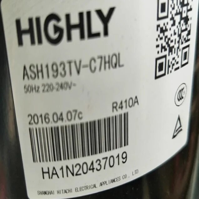 Компрессор HIGHLY ASH195SN ASH193TV ASH184DG ASH175DG