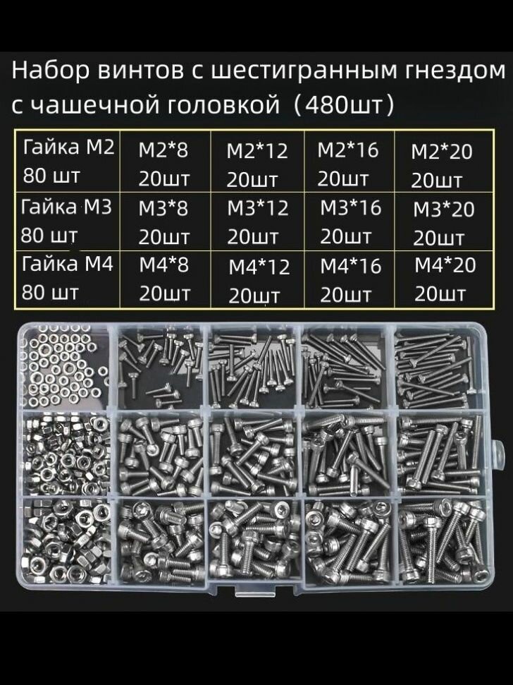 Эксклюзивный комплект стальных нержавеющих крепежей