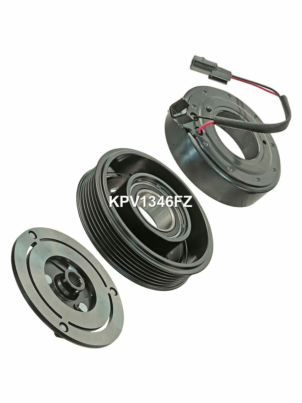 Шкив компрессора кондиционера в сборе Nissan X-Trail (Ниссан Х-Трейл) / Renault Laguna, Megane, Scenic (Рено Лагуна, Меган, Сценик)