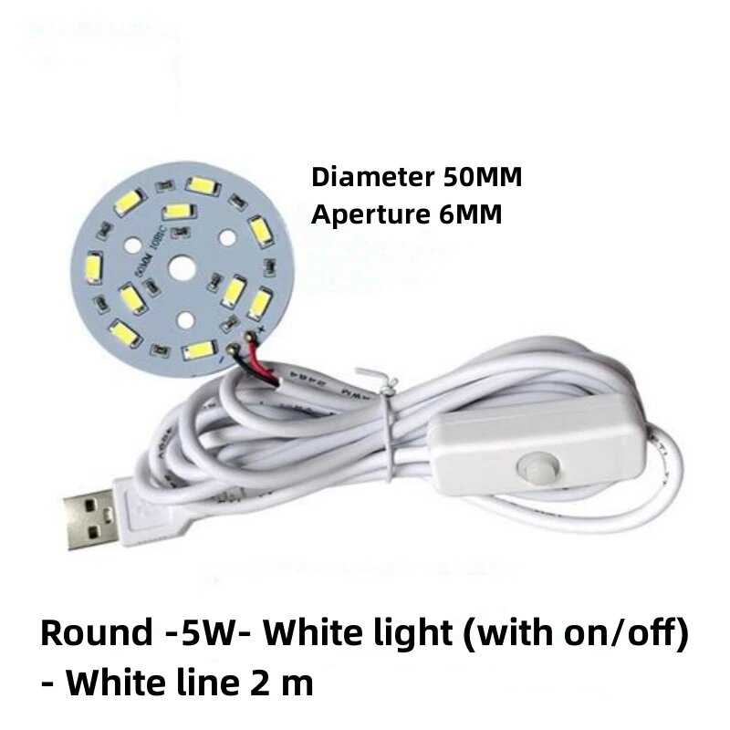 Светодиодная панель 5W/10W круглая USB ночник WHITE, 10w