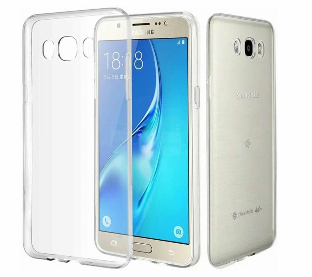 Защитный чехол MyPads накладка для Samsung Galaxy J7 2016 SM-J710x/ J710F 5.5 прозрачная с защитными заглушками
