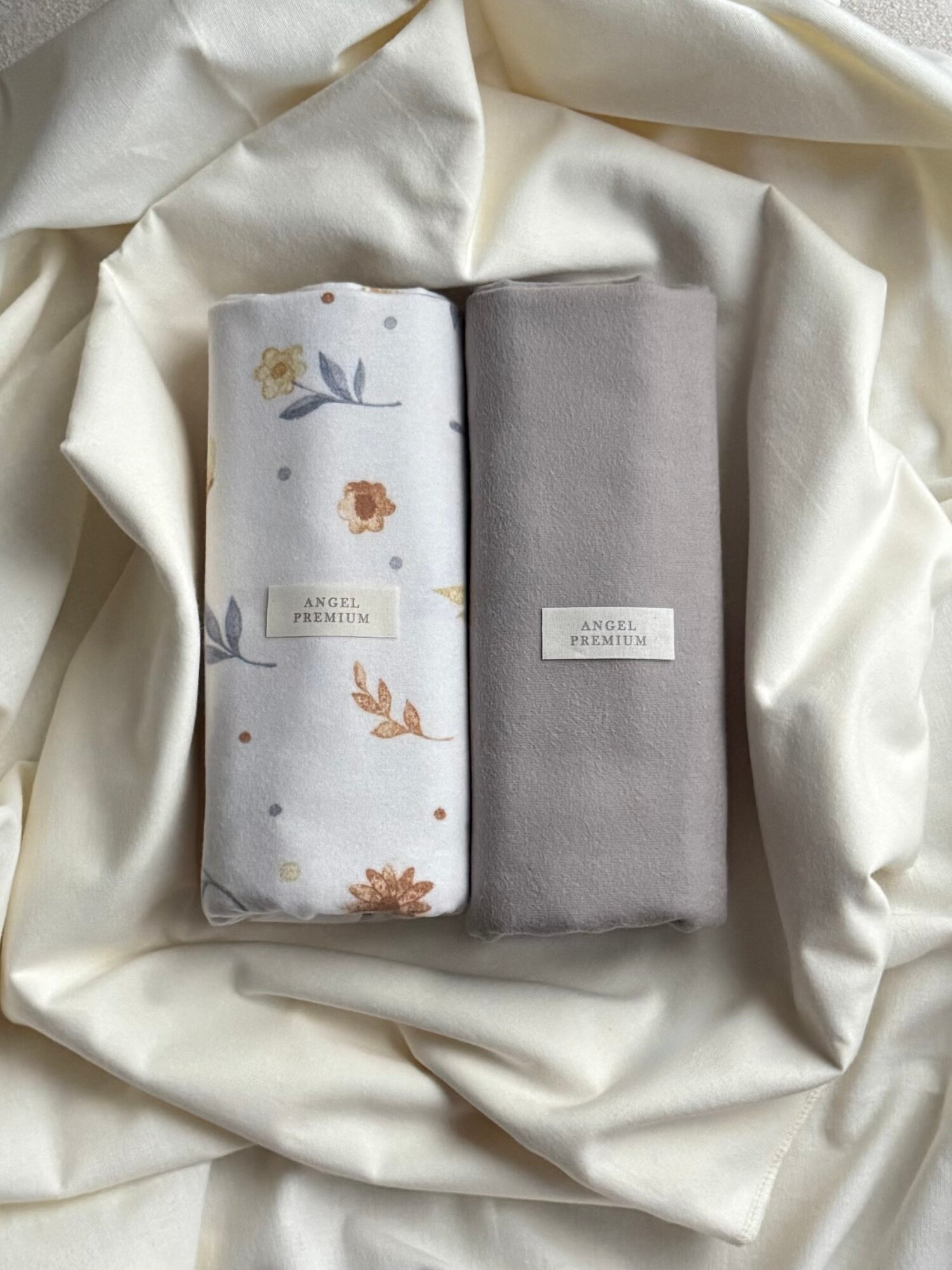 Комплект больших фланелевых пеленок ANGEL PREMIUM 100х120