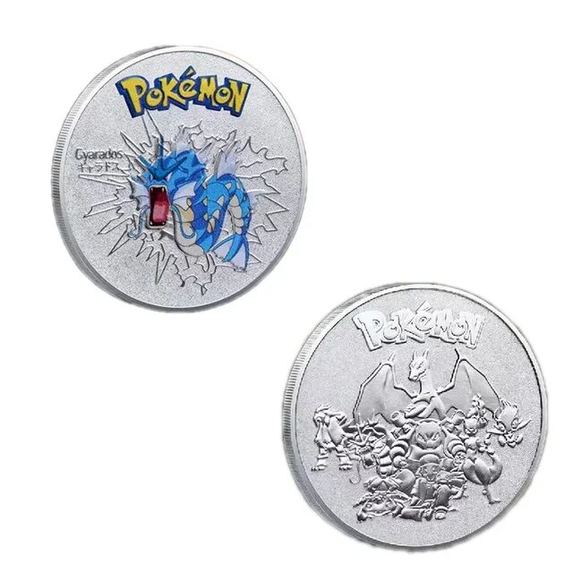Позолоченные памятные монеты из аниме «Покемон», памятные монеты по играм, золотые монеты «Пикачу», «Мьюту», «Чаризард», игровые коллекционные предметы, детские подарки.