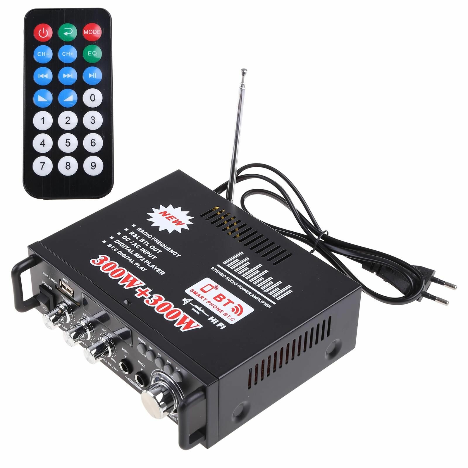 Стерео Hi-Fi сабвуфер для автомобиля и дома, усилитель звука 600W