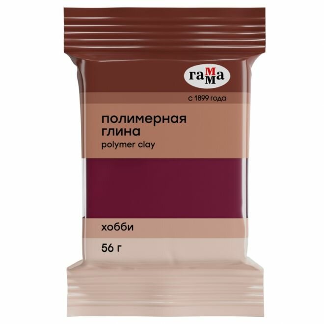 Глина полимерная бордовый 56г гамма