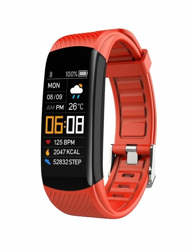 Фитнес браслет C5S с точным пульсометром, мониторингом сна, waterproof IP67, умный браслет с цветным экраном