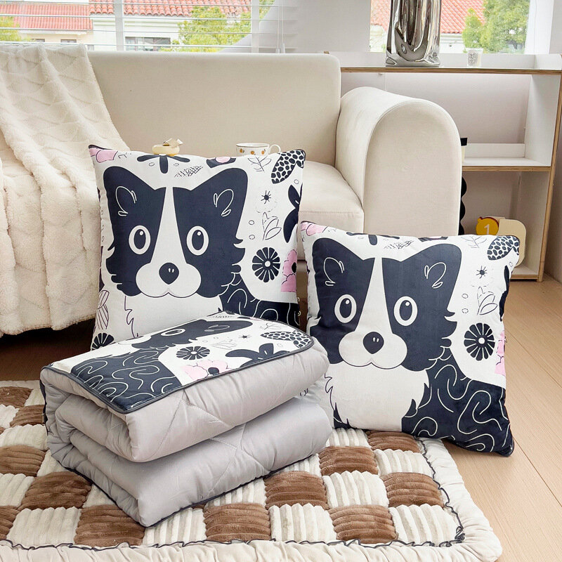 Двухсторонняя подушка-плед, утолщенная, офисная, складная, подушка для сна, плед 2-в-1, диванная, автомобильная подушка, автомобильная