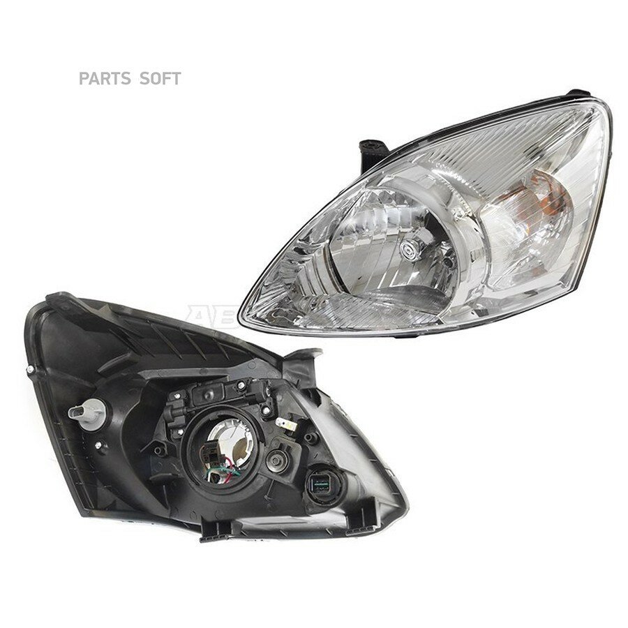 Фара Hyundai Matrix 08-10 (Слева/ Галоген/ Ручная регулировка) от официального дистрибьютора, SAT, артикул ST2211155LLDEM