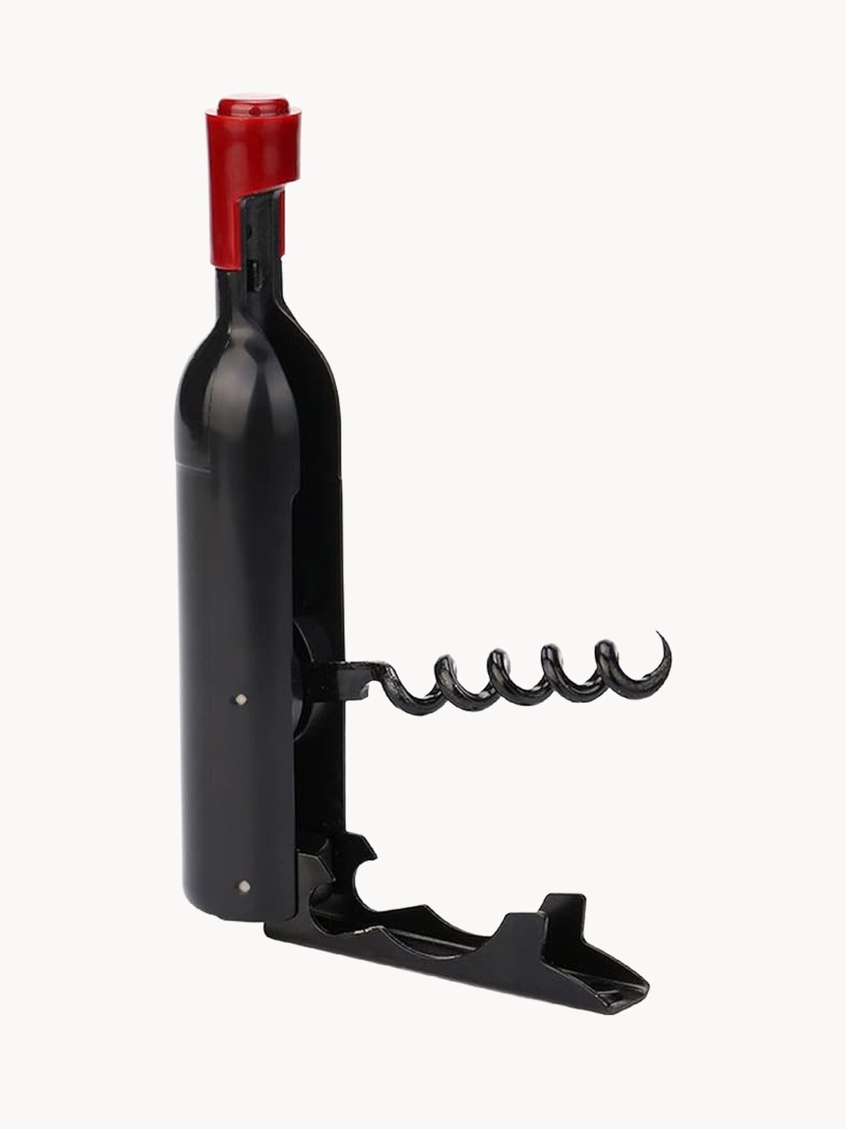 Штопор для вина самовытяжной Доляна «Бутылка», 12×2,5 см, цвет чёрный