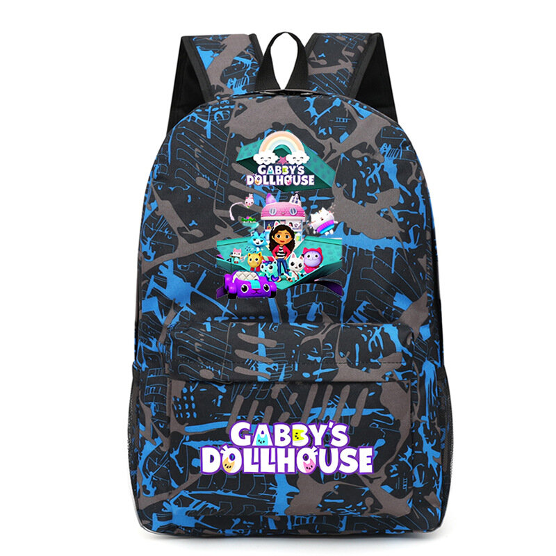 Периферийный рюкзак Gaby's Dollhouse с мультяшной анимацией и принтом, повседневная школьная сумка для школьников 11
