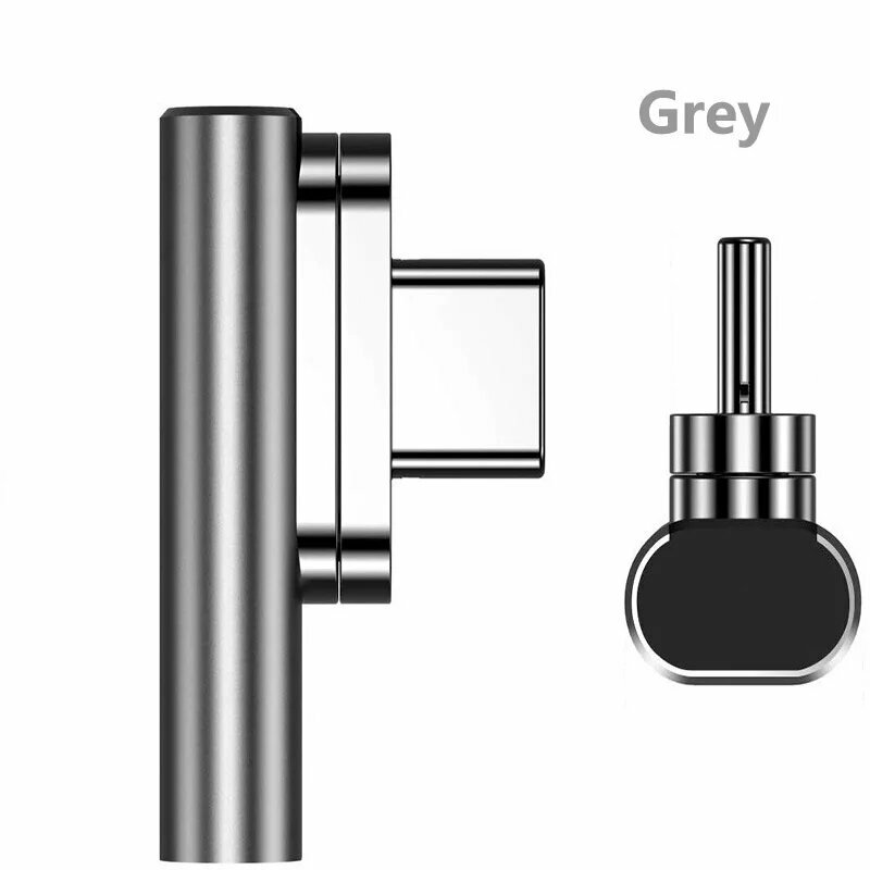 Магнитный адаптер USB C, 20-контактный конвертер быстрого зарядного устройства типа C, gray